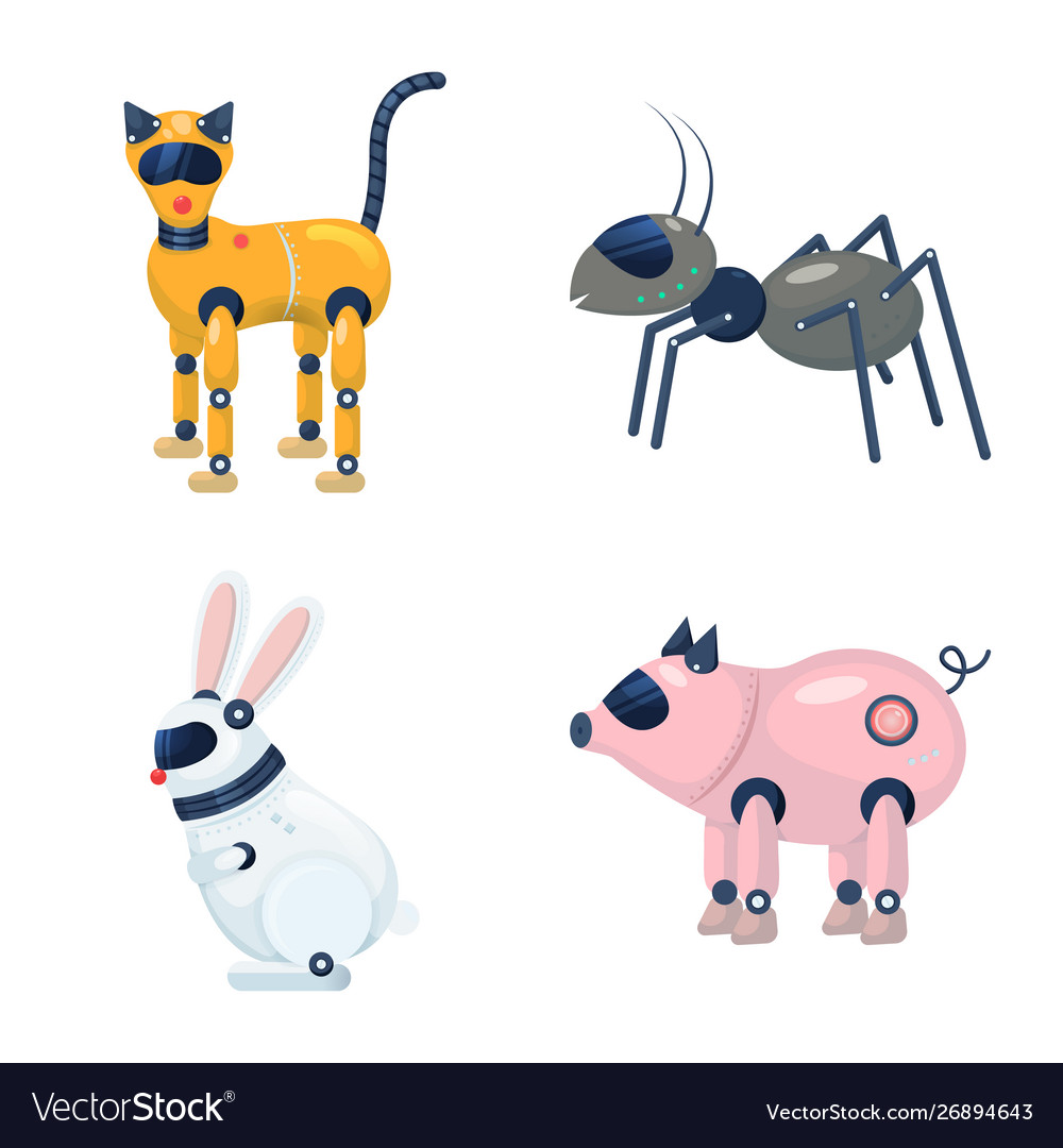 Robot and cybernetic sign Royalty Free Vector Image