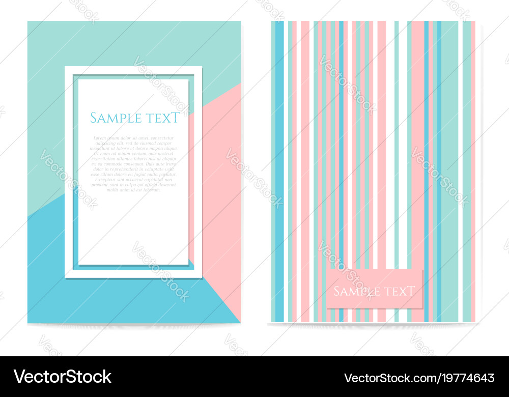 Set of geometric design cards Royalty Free Vector Image