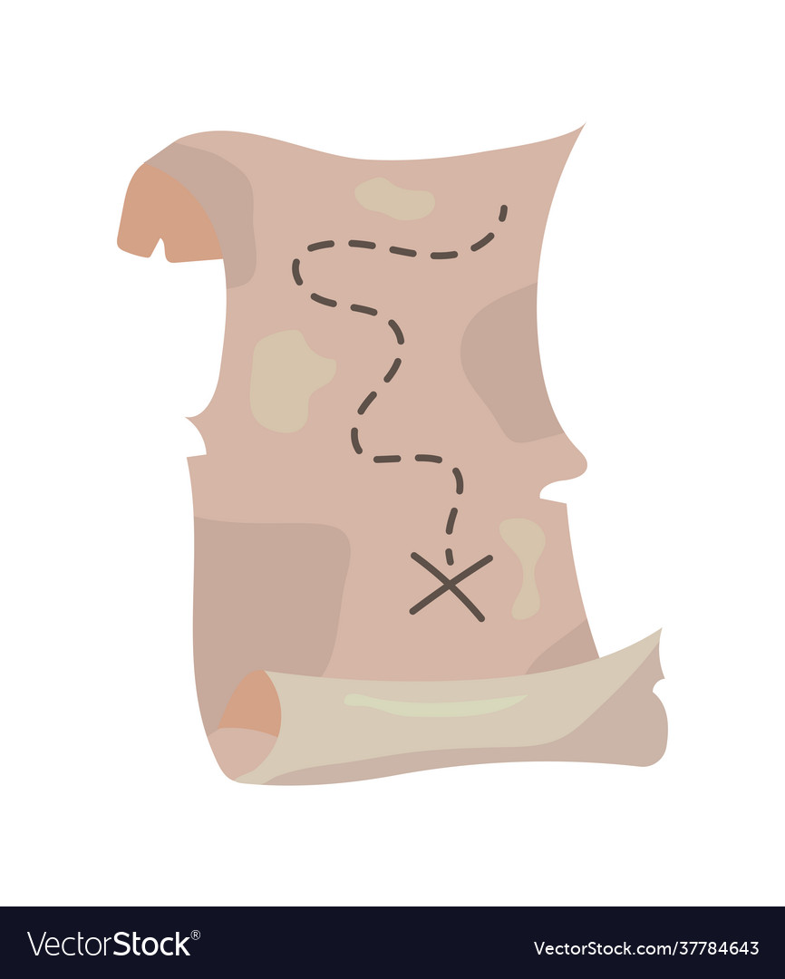 Treasure map guide Royalty Free Vector Image - VectorStock