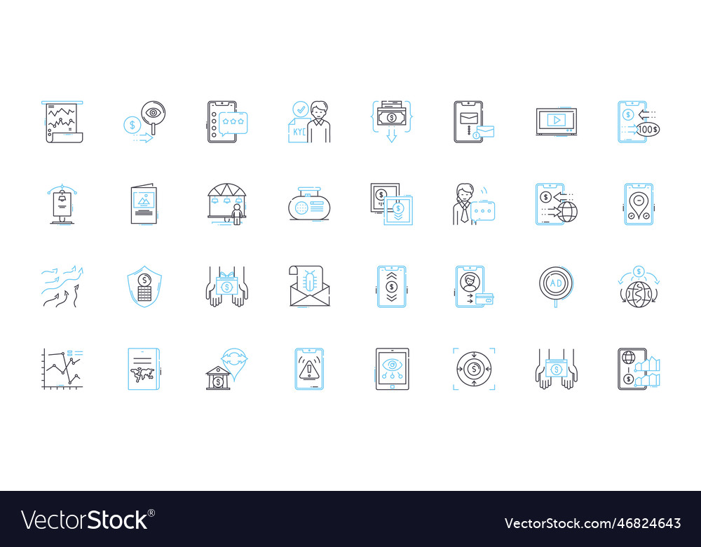 Value - worth linear icons set valuable merit Vector Image Value - worth linear icons set valuable merit Vector Image