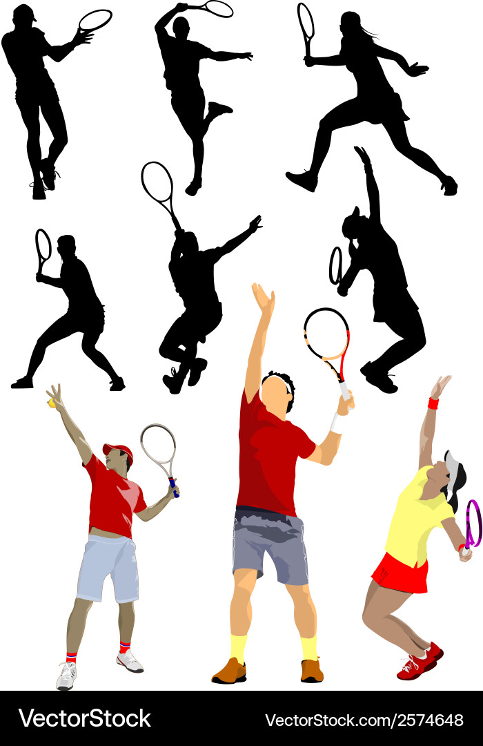 6120 tennis set Royalty Free Vector Image - VectorStock