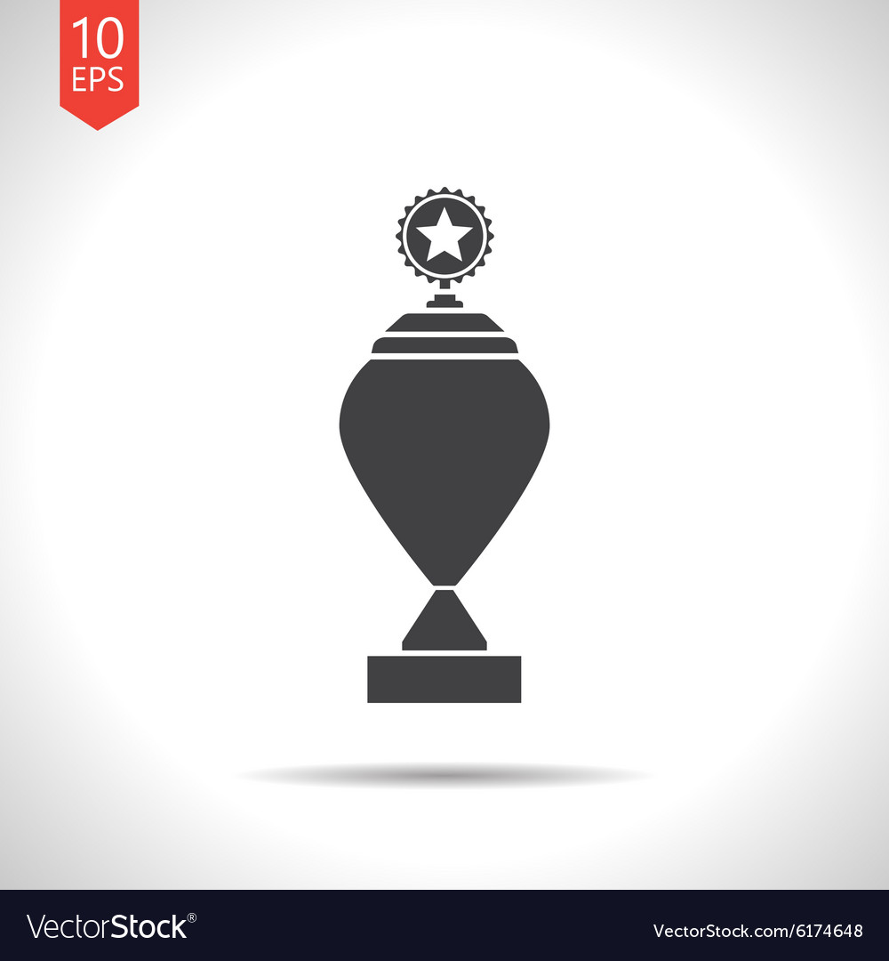 Flat trophy Royalty Free Vector Image - VectorStock