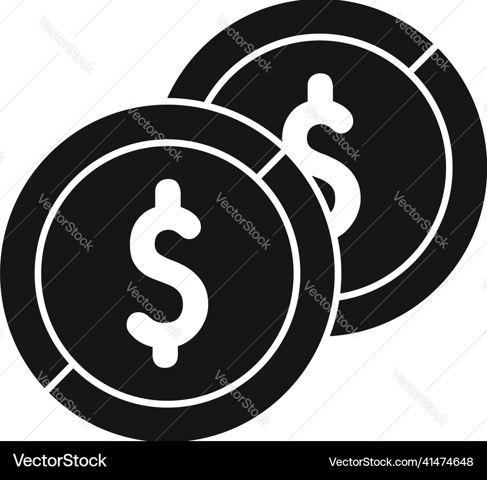 Gold coin auction icon simple competition Vector Image