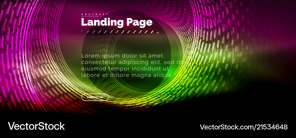 Neon glowing techno lines hi-tech futuristic Vector Image