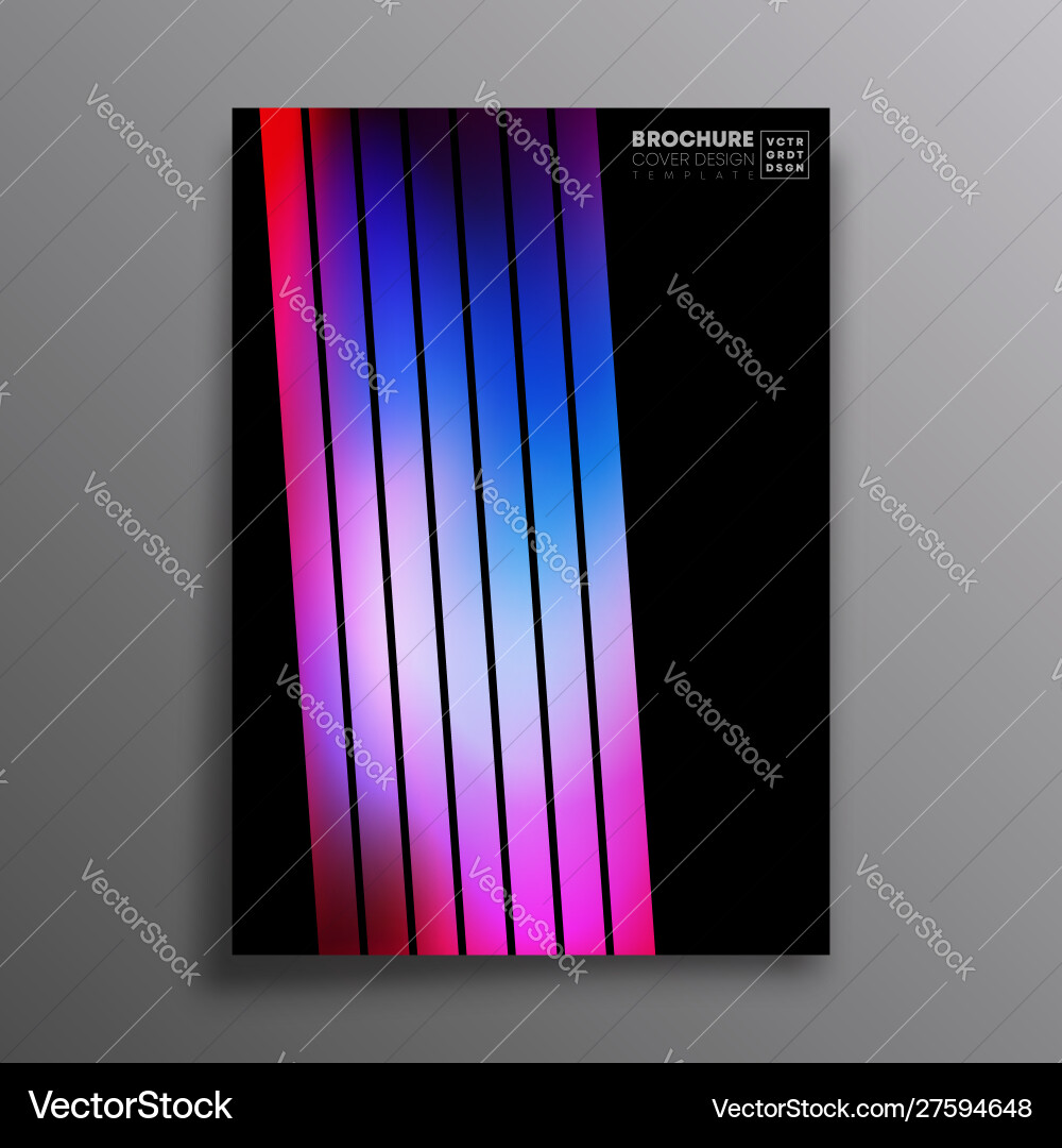 Retro design poster with colorful gradient stripes