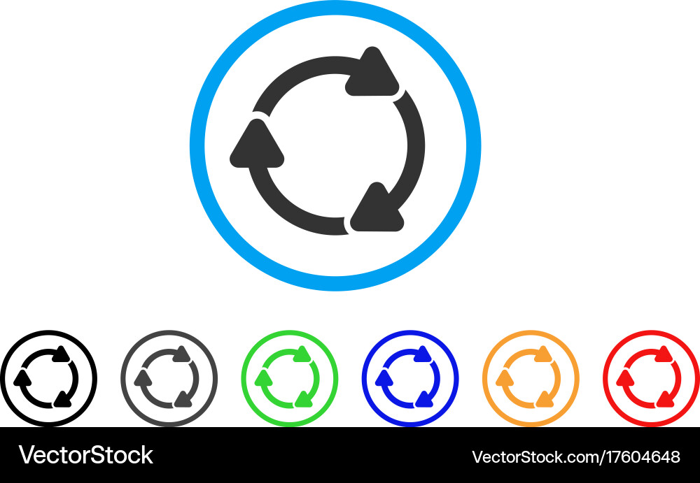 Rotate cw rounded icon Royalty Free Vector Image