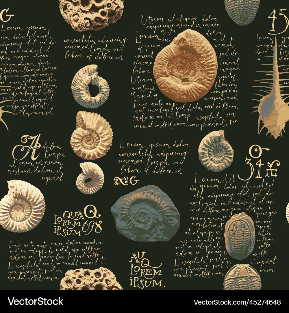 Seamless pattern background with photo of ancient Vector Image