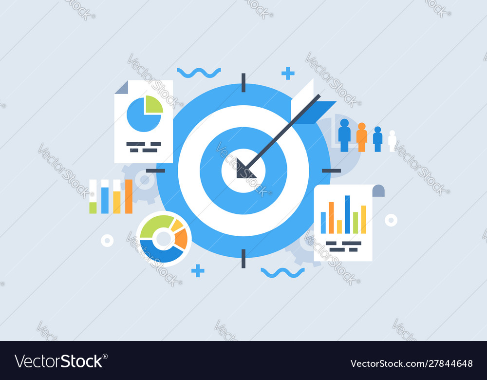 Target analytics Royalty Free Vector Image - VectorStock