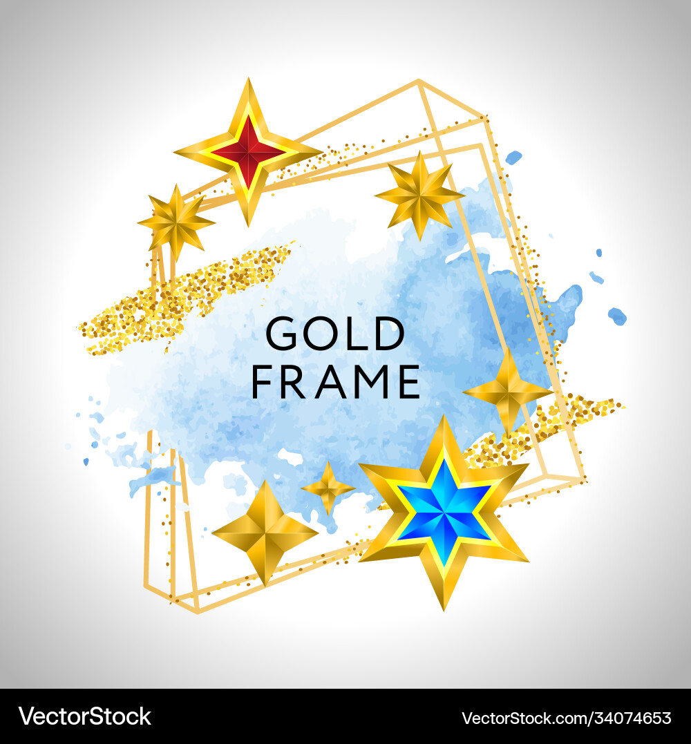 Abstract frame celebration background with blue Vector Image