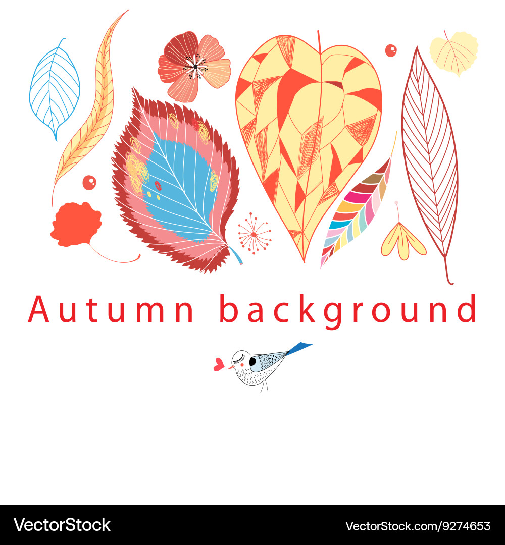 Autumn graphic background Royalty Free Vector Image