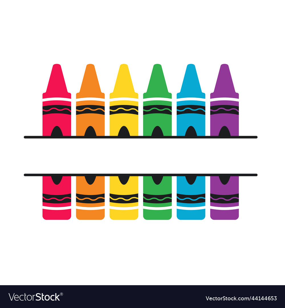 Colorful crayon concept of back to school Vector Image