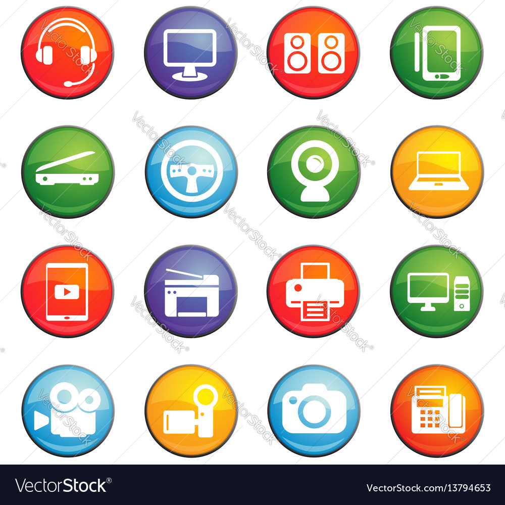 Device icon set Royalty Free Vector Image - VectorStock
