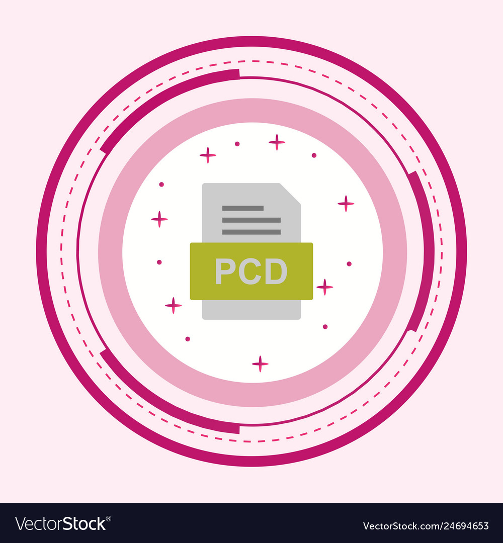 Pcd file document icon Royalty Free Vector Image