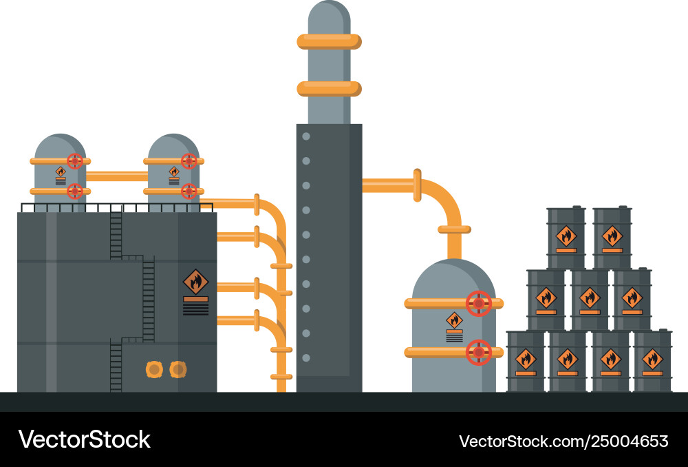 Petroleum machinery factory Royalty Free Vector Image