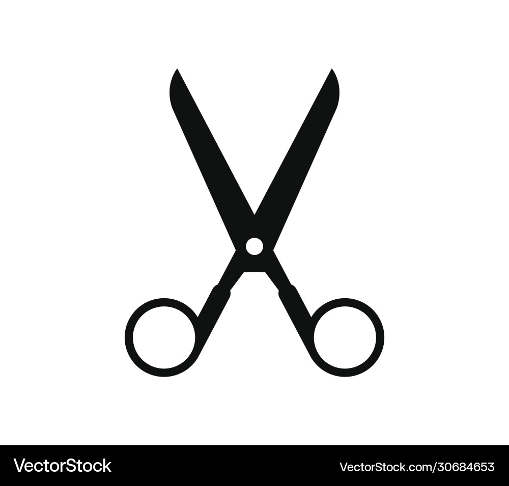 Scissor icon in on white background Royalty Free Vector