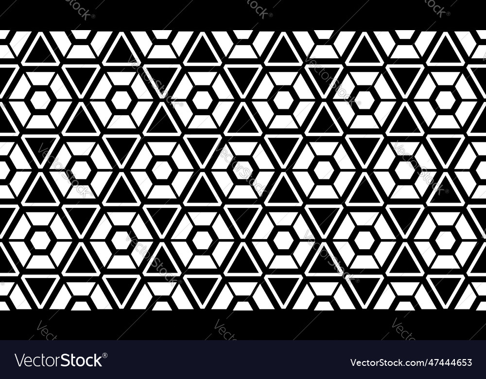 Seamless hexagons and triangles pattern Royalty Free Vector