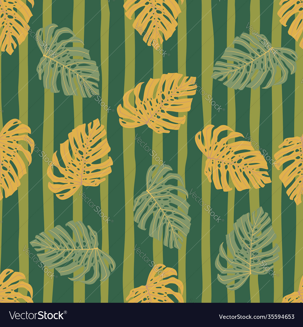 Simple seamless botanic pattern with exotic Vector Image
