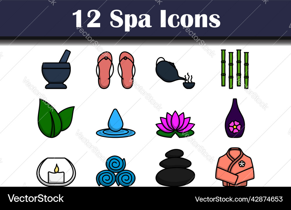 Spa icon set Royalty Free Vector Image - VectorStock