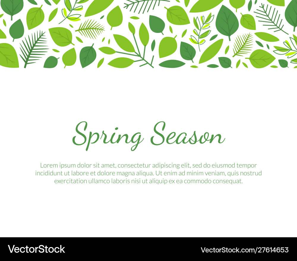 Spring season landing page template with place Vector Image
