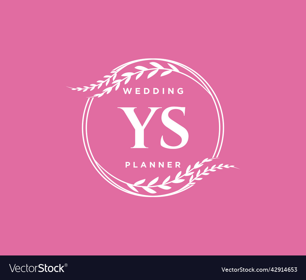 Ys initials letter wedding monogram logos Vector Image