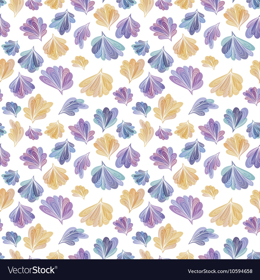 Abstract fall leaves pattern Royalty Free Vector Image