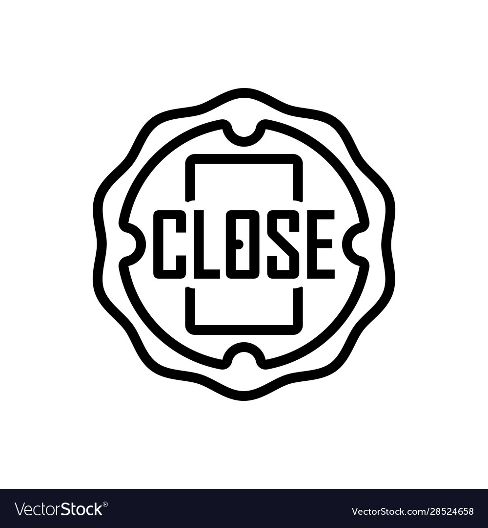 Close Royalty Free Vector Image - VectorStock