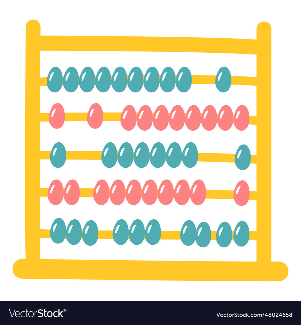 Colored abacus flat Royalty Free Vector Image - VectorStock
