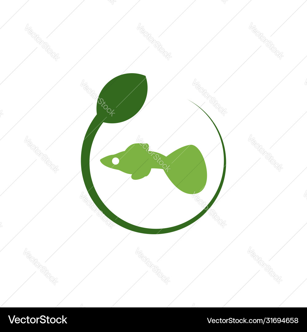 Eco fish design template Royalty Free Vector Image