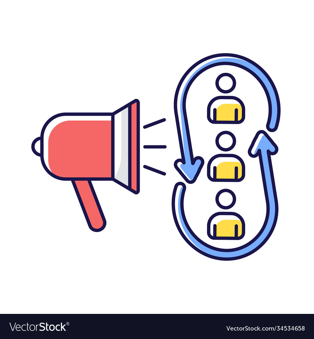 Marketing synergy rgb color icon Royalty Free Vector Image Marketing synergy rgb color icon Royalty Free Vector Image