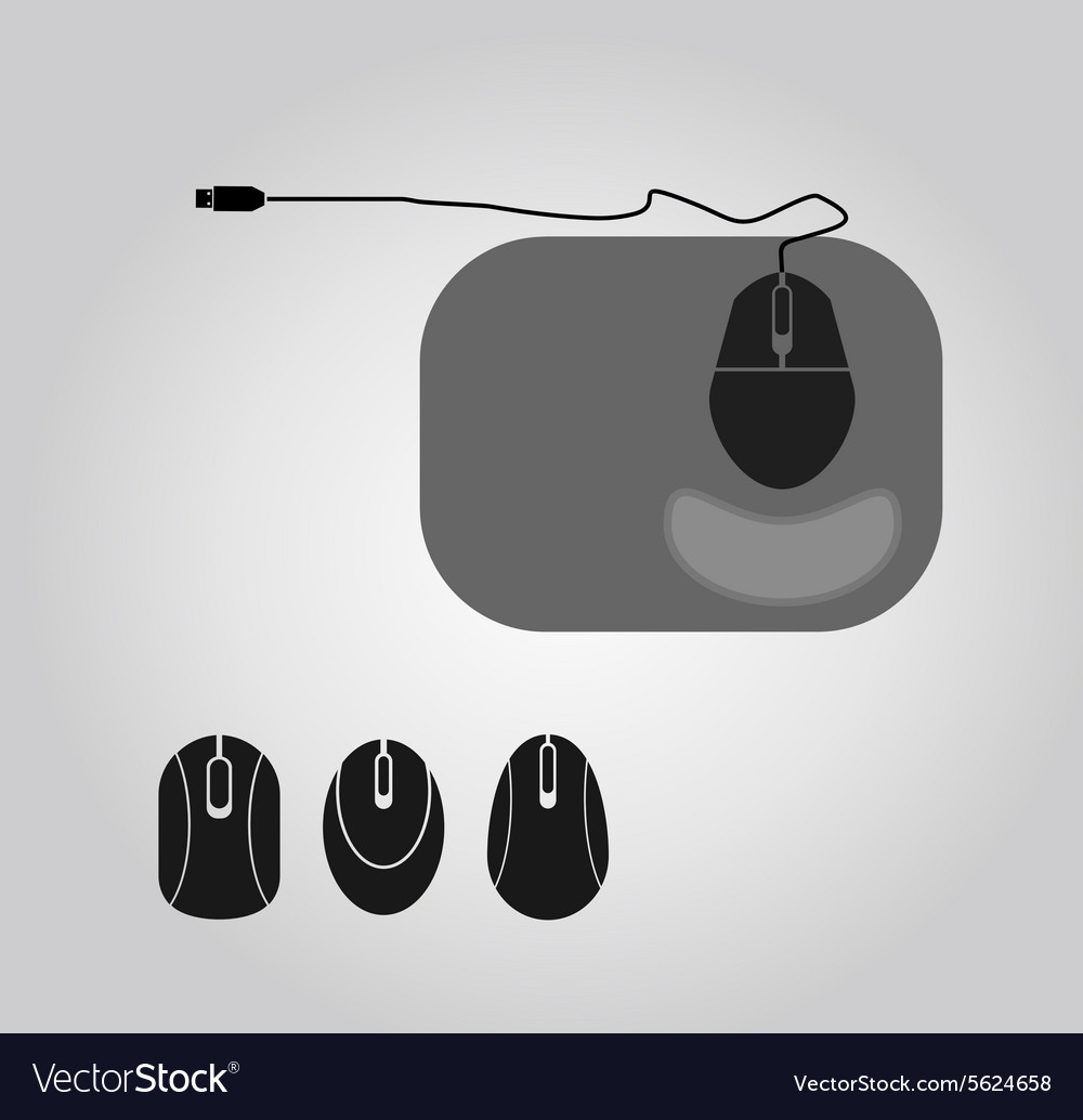 Mouse set Royalty Free Vector Image - VectorStock