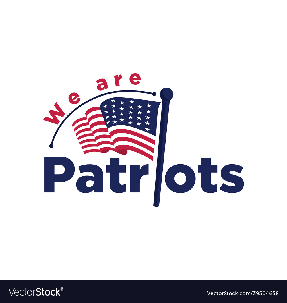 We are patriots with american flag design Vector Image