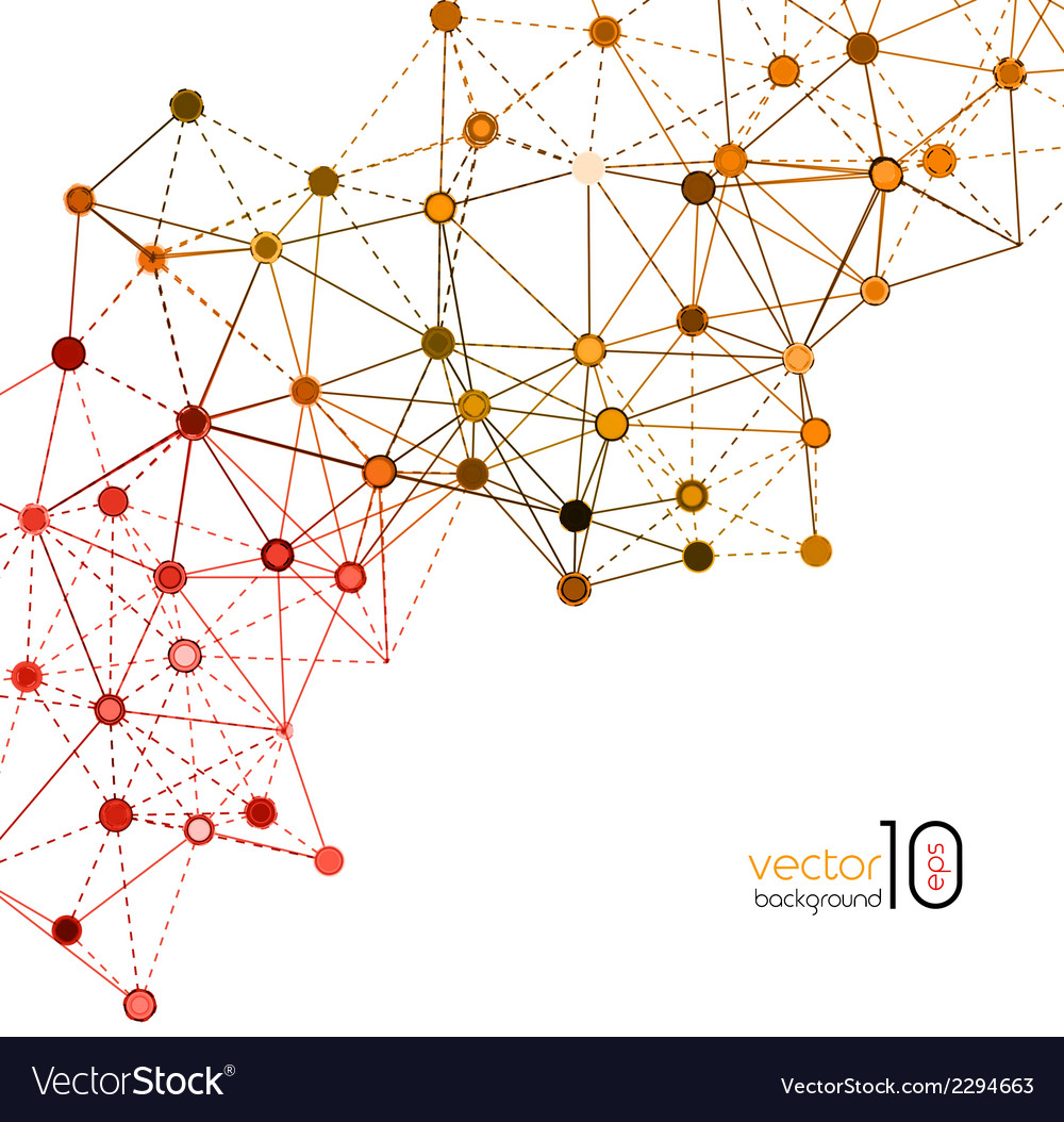 Abstract Molecule And Communication Background Vector Image