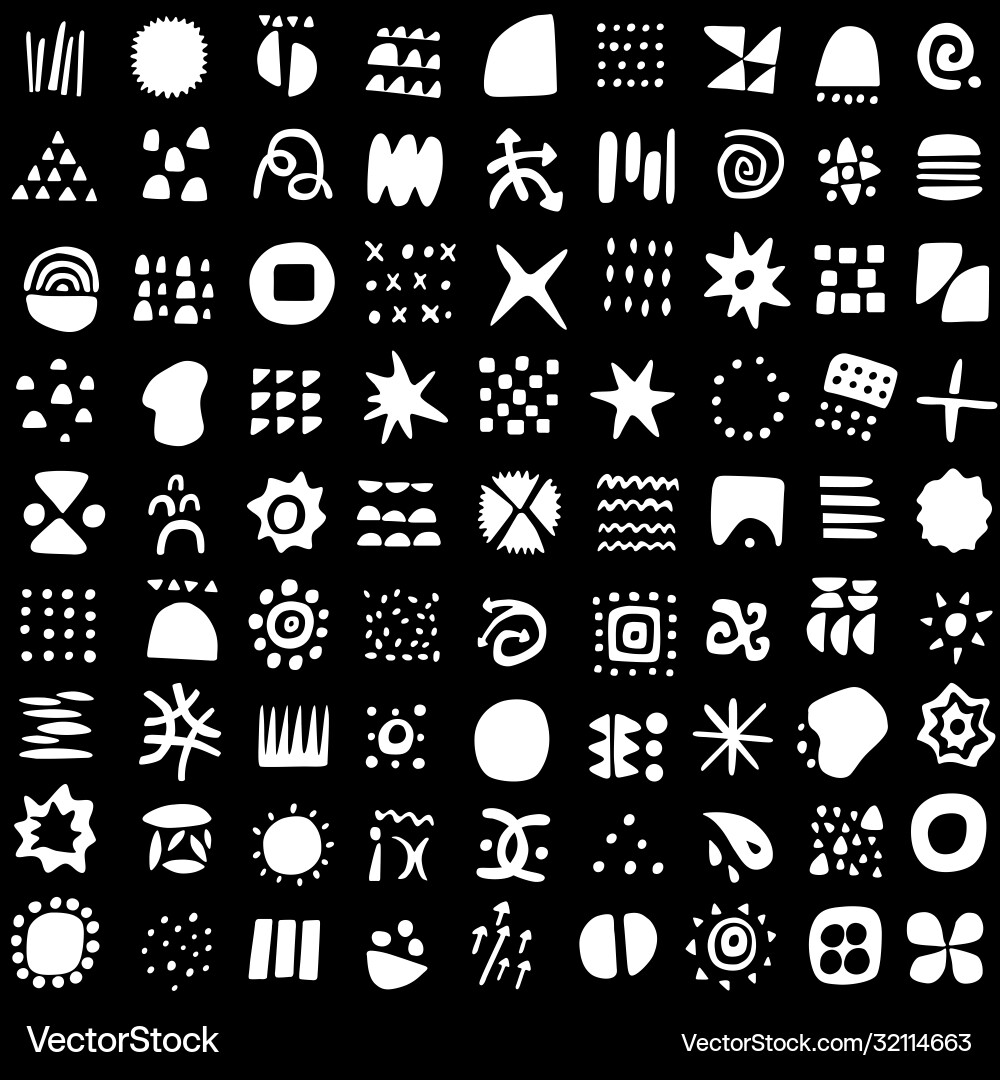Abstract symbols and signs - seamless Royalty Free Vector