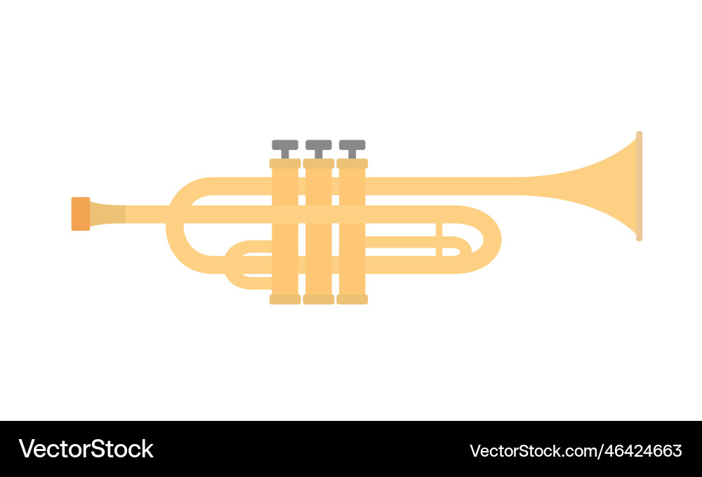 Golden trumpet concept Royalty Free Vector Image