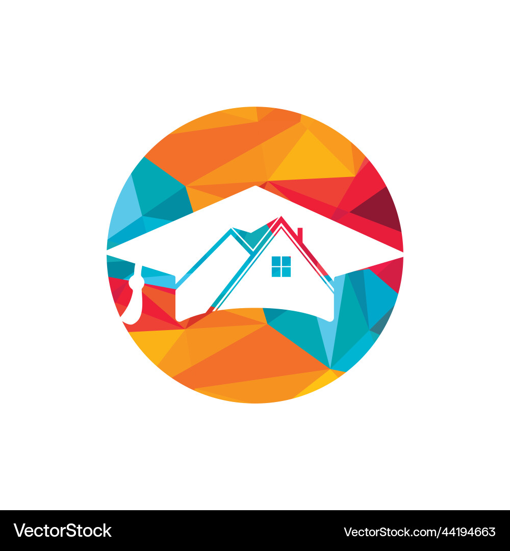 House school education logo design Royalty Free Vector Image