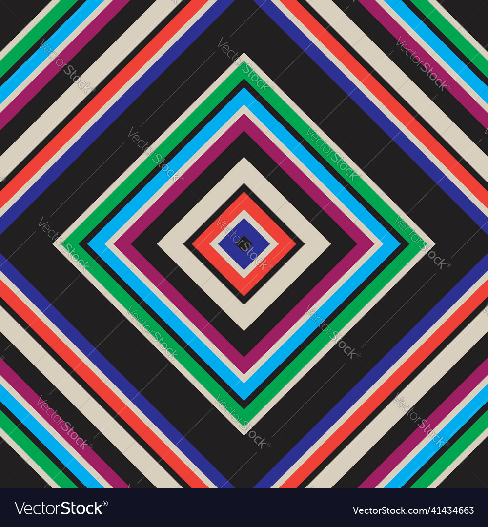 Rainbow argyle diagonal stripes seamless pattern Vector Image Rainbow argyle diagonal stripes seamless pattern Vector Image