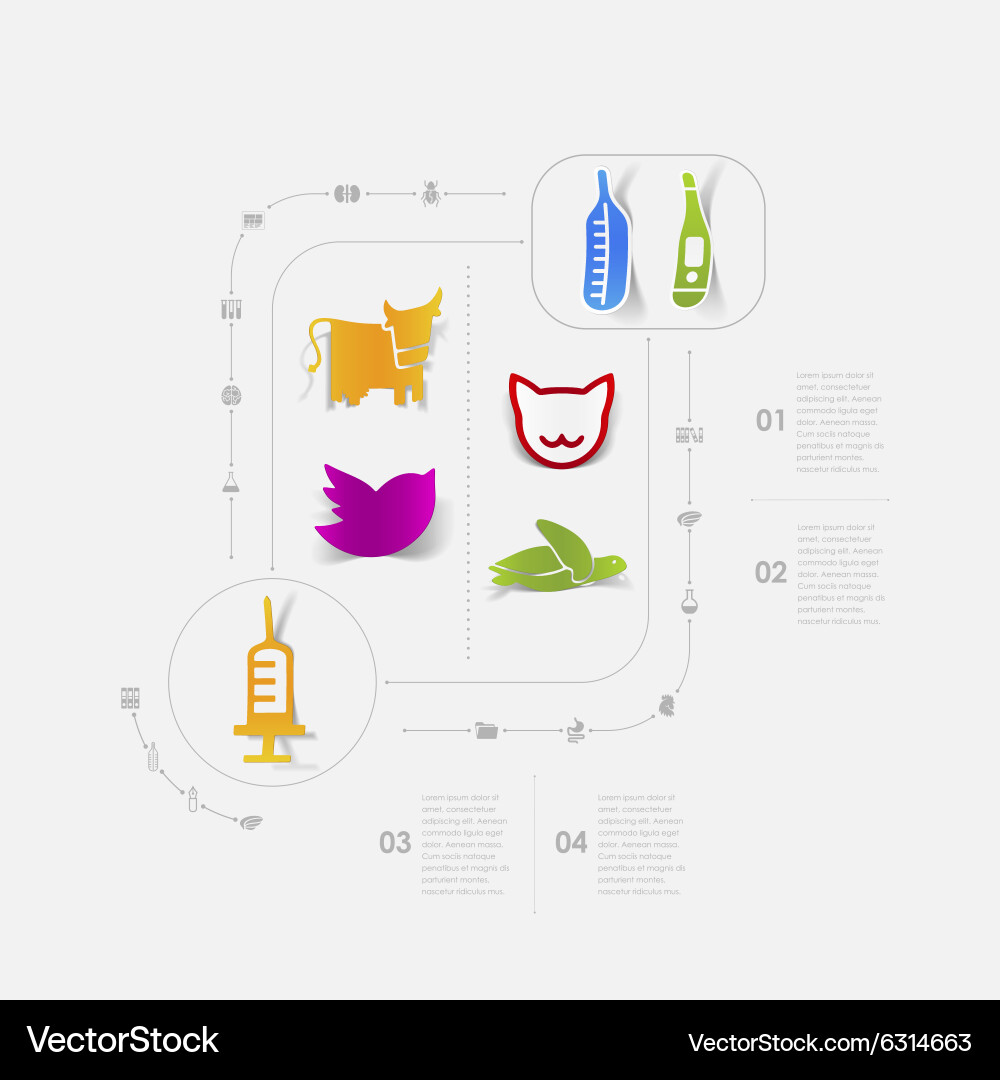 Set of veterinary icons Royalty Free Vector Image