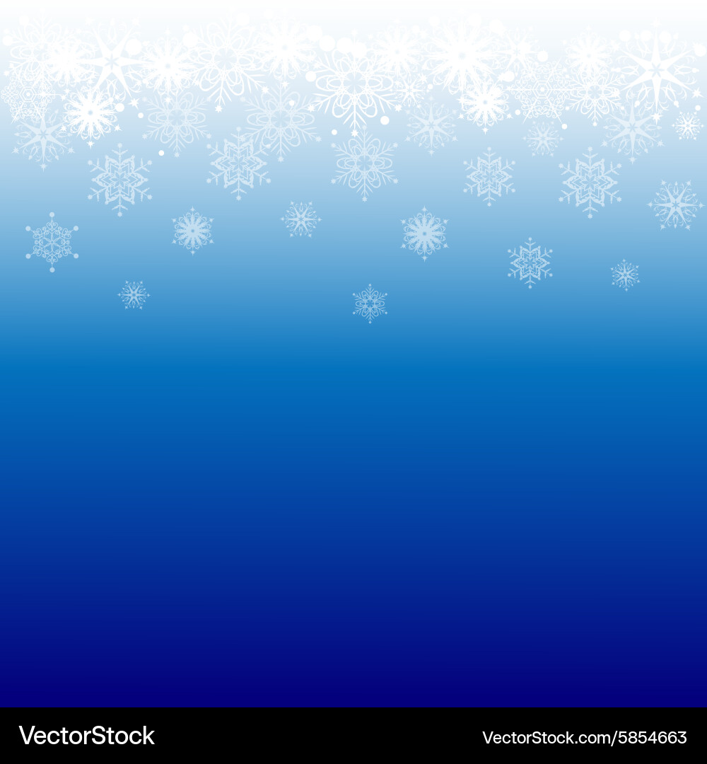 Snowflakes border Royalty Free Vector Image - VectorStock