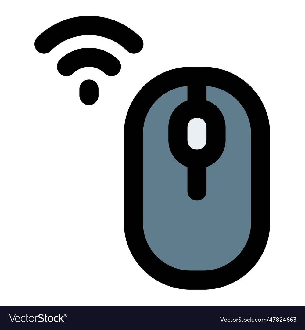 Wireless mouse handheld input device Royalty Free Vector