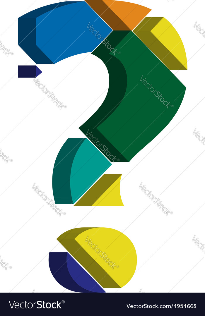 3d QUESTION MARK symbol Royalty Free Vector Image