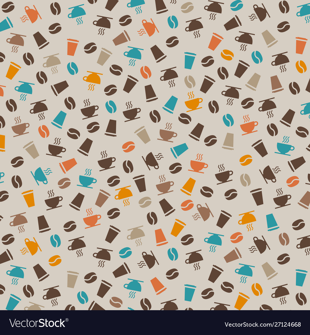 Background pattern coffee Royalty Free Vector Image