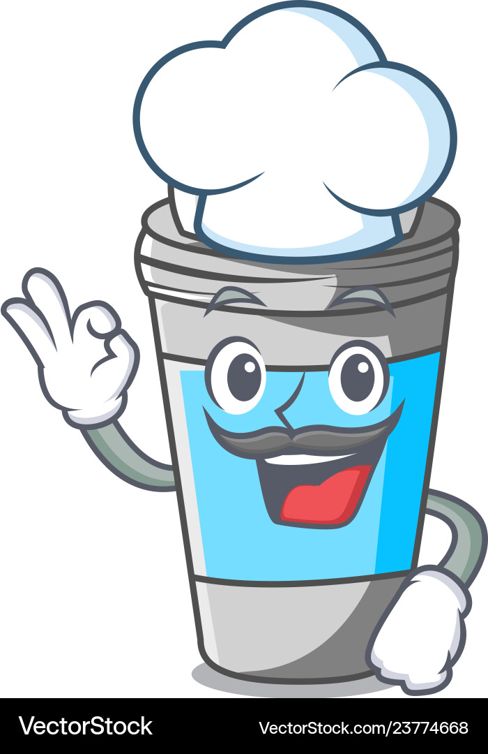 Chef roll on deodorant in cartoon bottle Vector Image