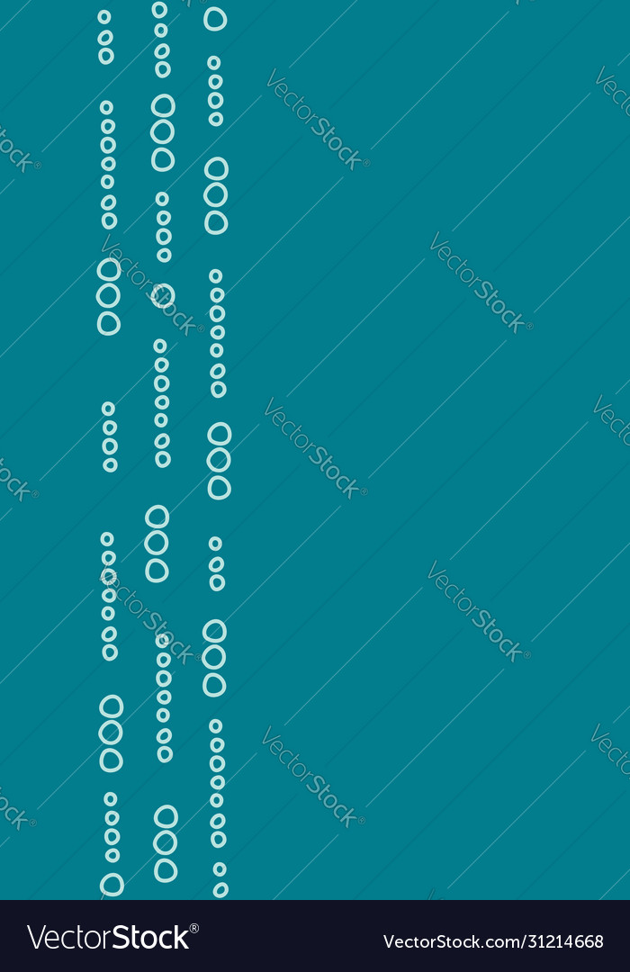 Code teal vertical border lines open circles Vector Image