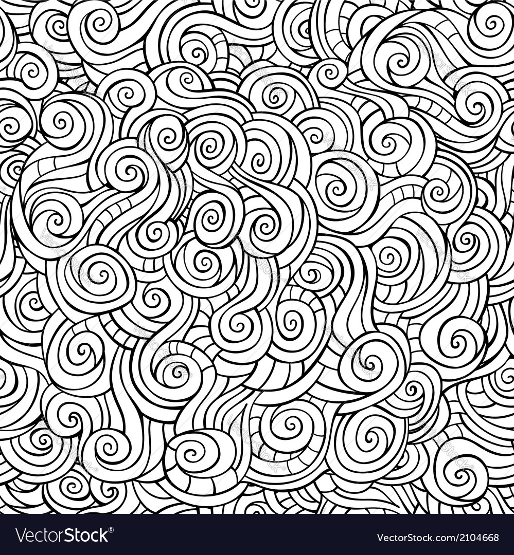 Contour seamless pattern Royalty Free Vector Image