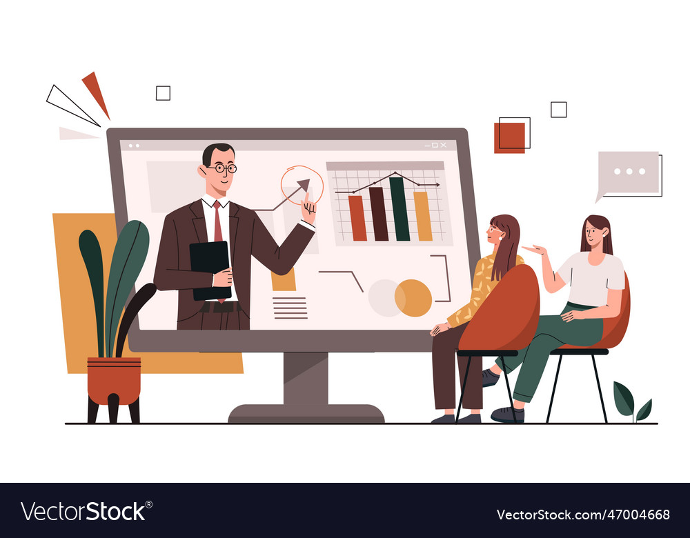 Digital presentation concept Royalty Free Vector Image