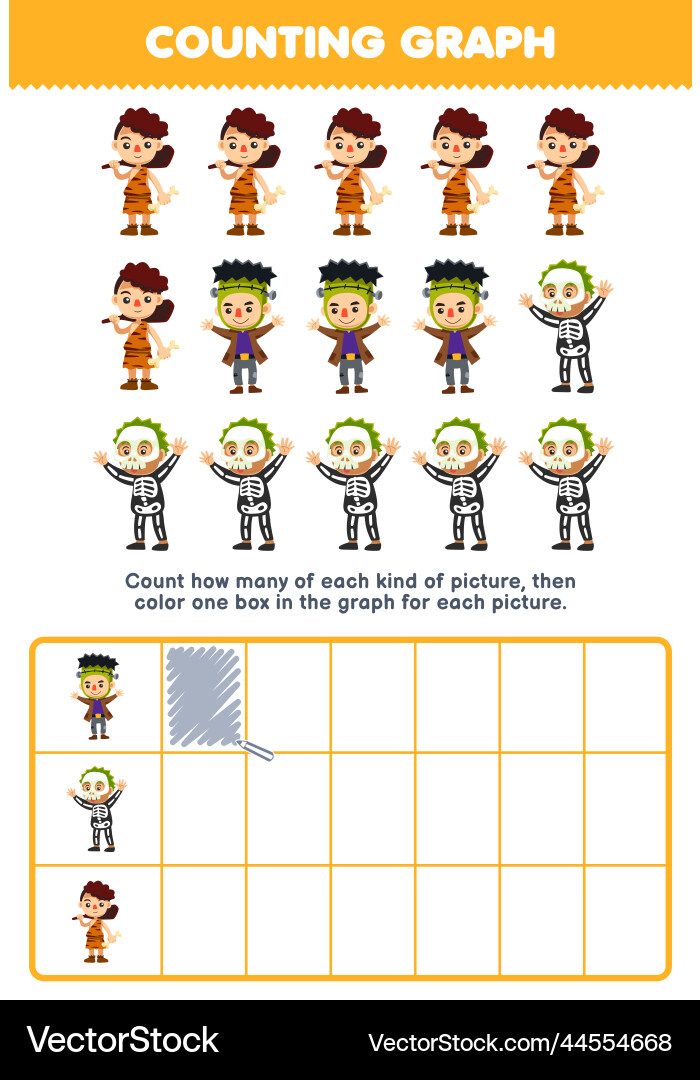 Education game for children count how many cute Vector Image