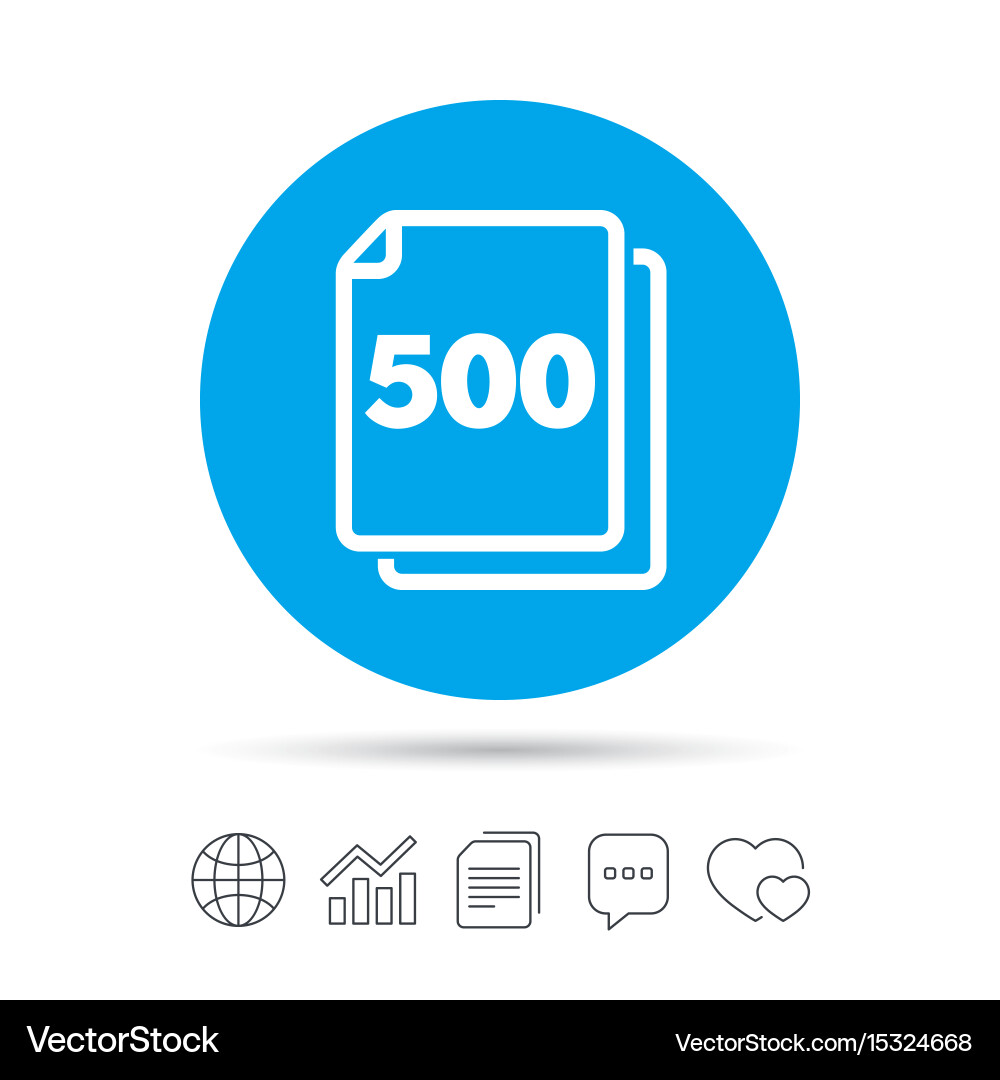 In pack 500 sheets sign icon papers symbol Vector Image