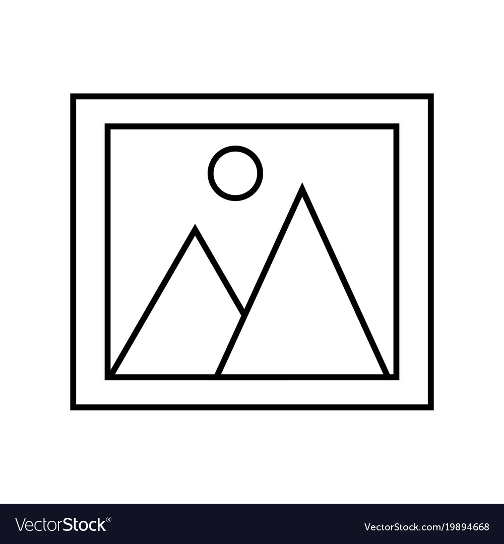 Line art picture image object with border Vector Image