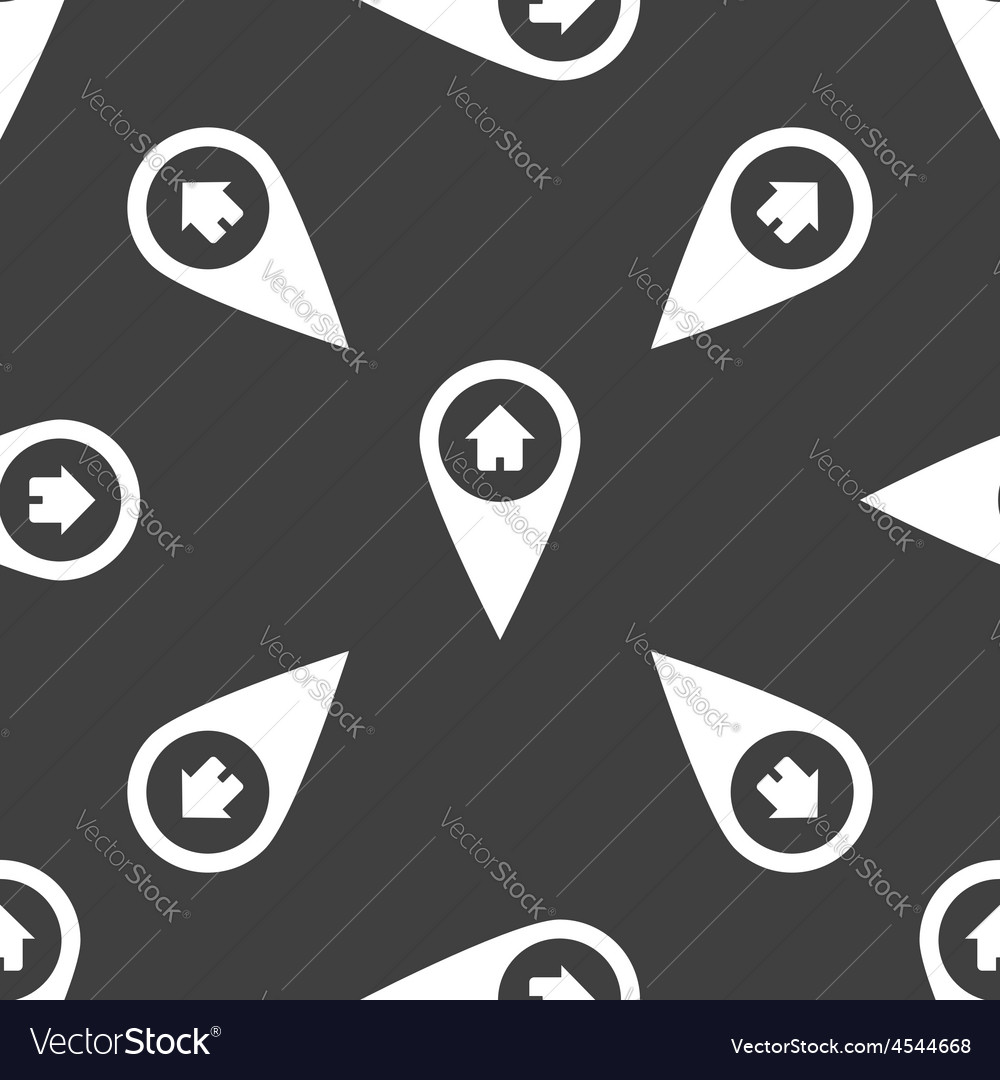 Map marker home pattern Royalty Free Vector Image