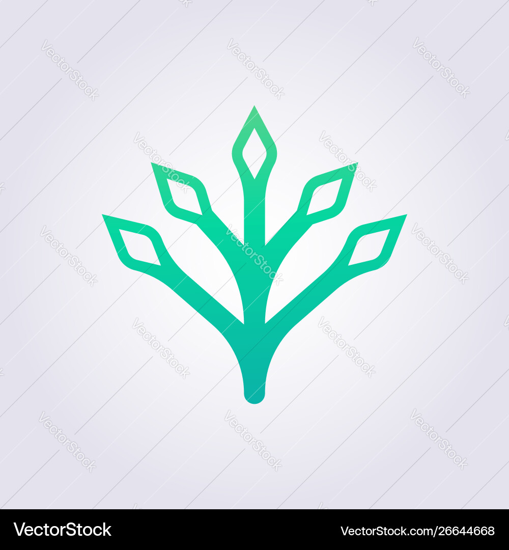 Modern simple tree design clipart symbol logo Vector Image